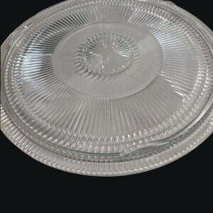 Dining | Vintage Clear Glass Footed Cake Plate Serving Tray | Poshmark